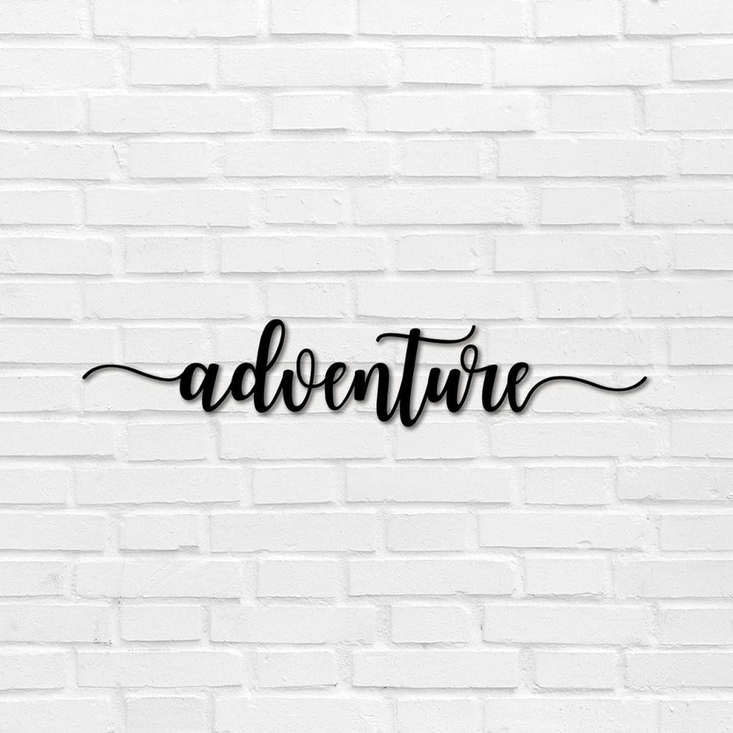 Metal Sign Adventure Word Art Sign Calligraphy Customized Steel Metal ...