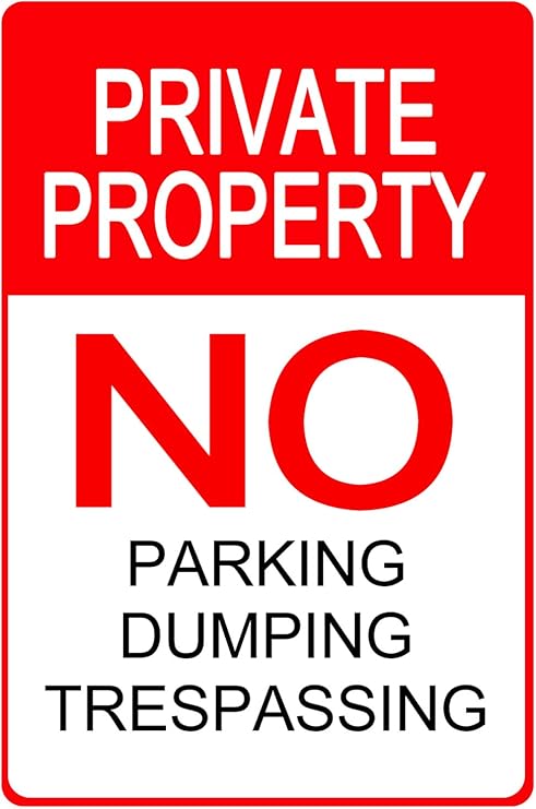 Metal Sign Aluminum Sign Private Property No Parking Dumping ...