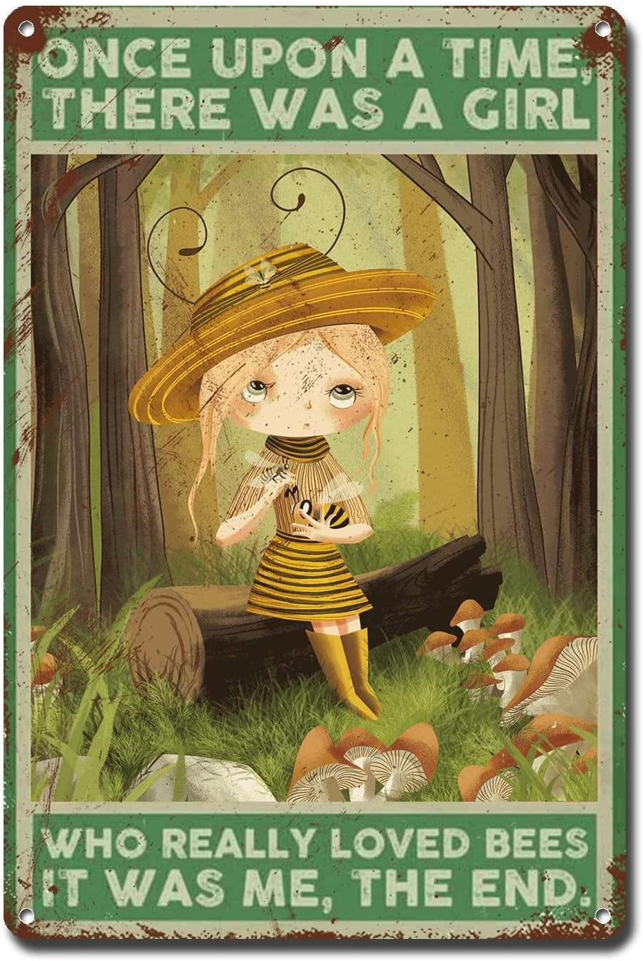 Metal Sign, Aluminum Vintage Signage 'Once Upon A Time Print Bee', 12.0 ...