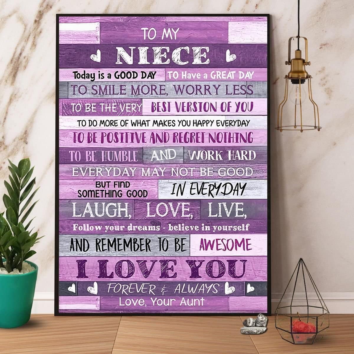 Metal Sign Aunt to My Niece I Love You Forever Always Sign Vintage ...