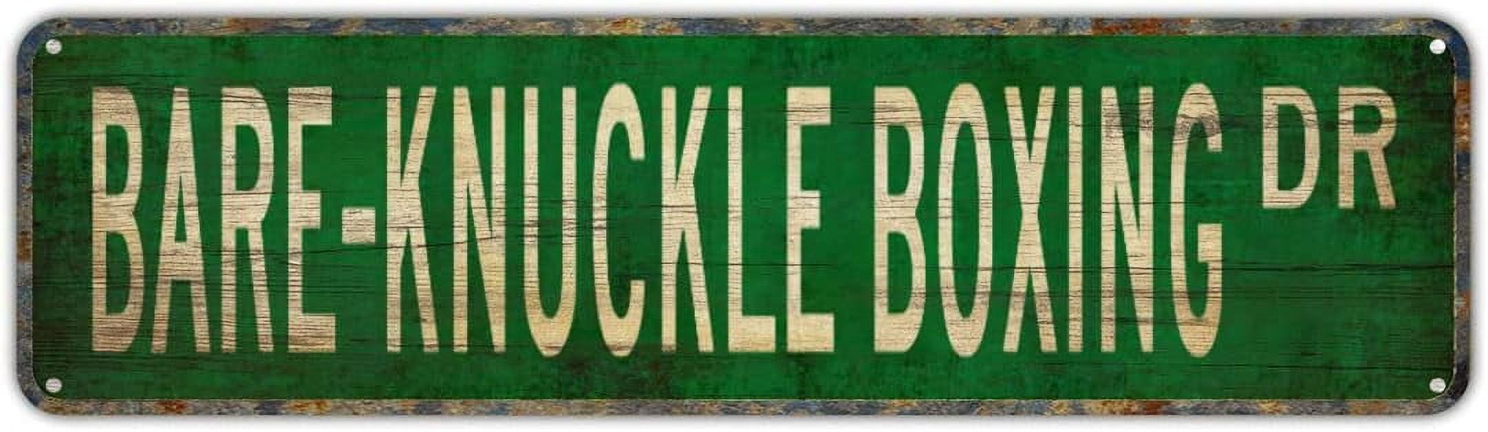Metal Sign BARE-KNUCKLE BOXING DR Vintage Signs Retro Tin Signs Art ...