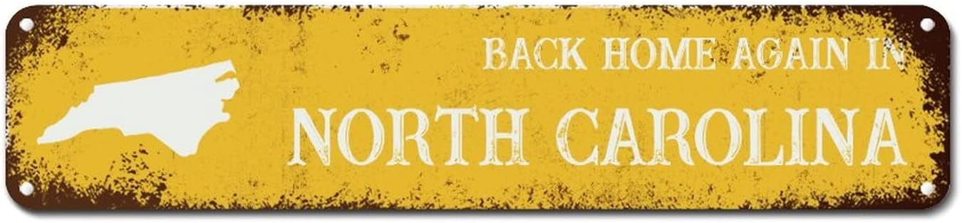 Metal Sign Back Home Again in North Carolina Aluminum Sign North ...