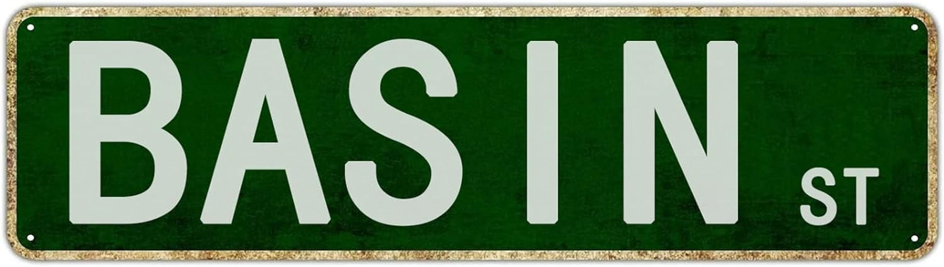 Metal Sign Basin Street Vintage Signs Retro Tin Signs Aluminum Gift ...