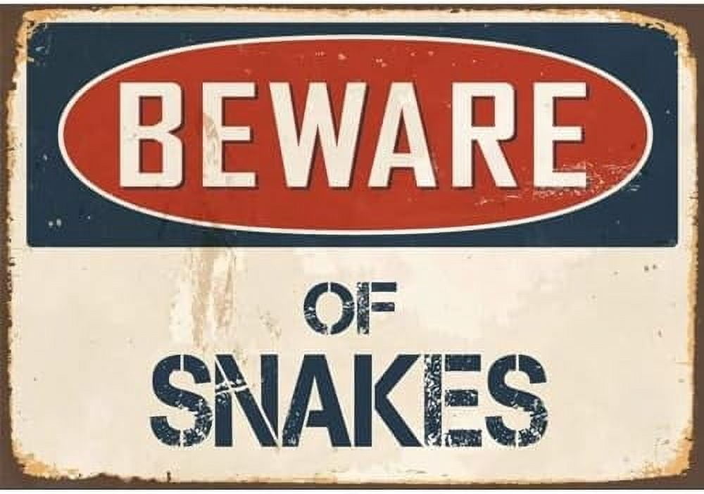 Metal Sign Beware Of Snakes Sign Vintage Sign Retro Tin Signs for Home ...