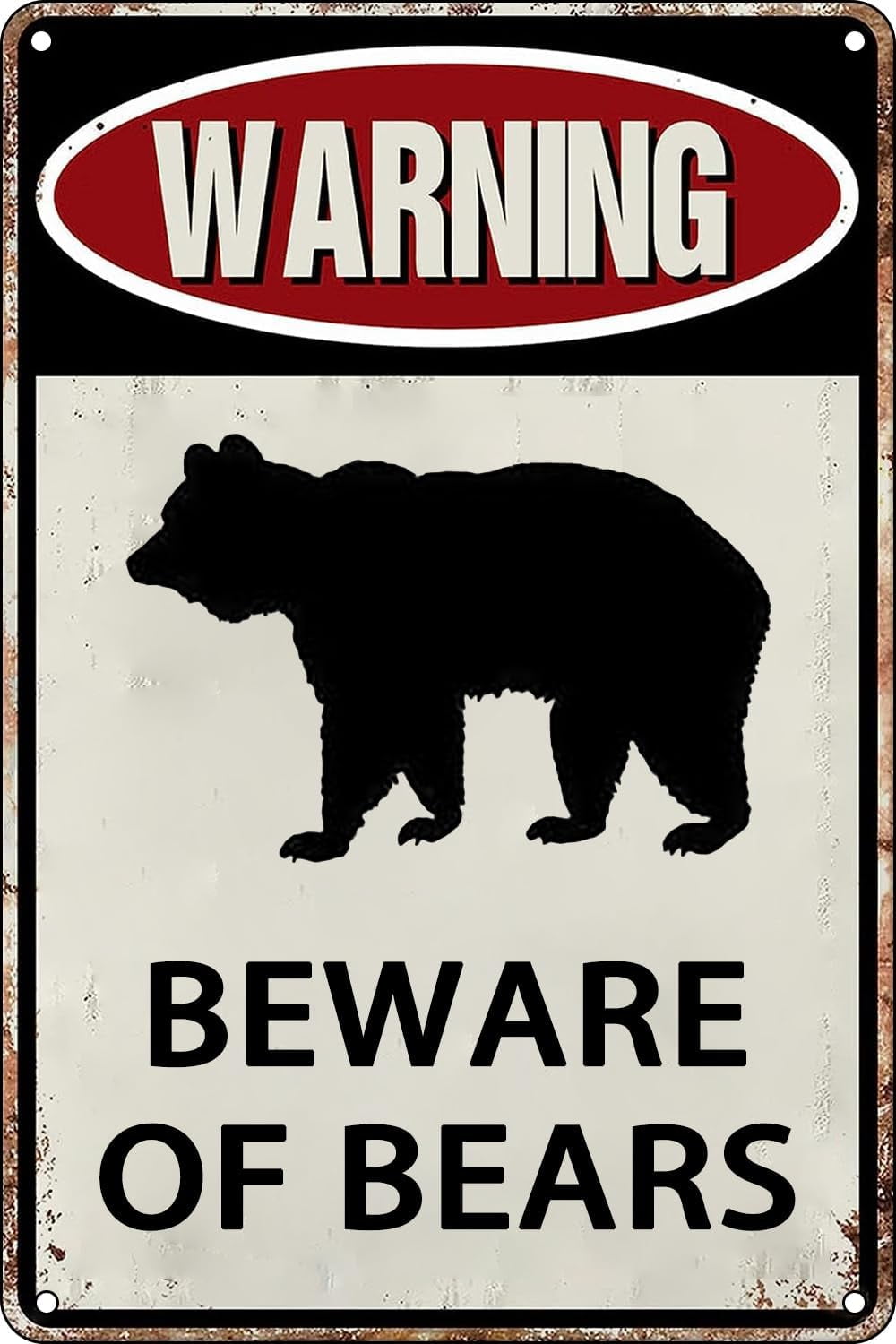 Metal Sign Beware of Bears Sign Bear Warning Sign for Home Yard ...