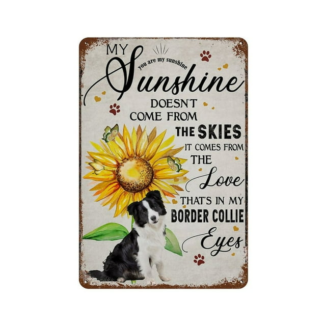 Metal Sign Border Collie It Comes From The Love Signs Vintage Tin Sign ...