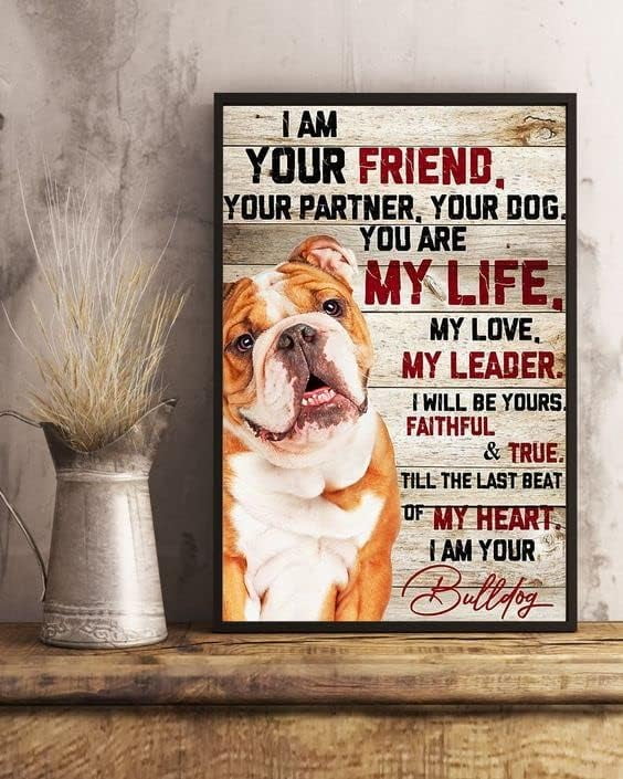 Metal Sign Bulldog Friend Vintage Signs Retro Tin Signs Aluminum Signs ...