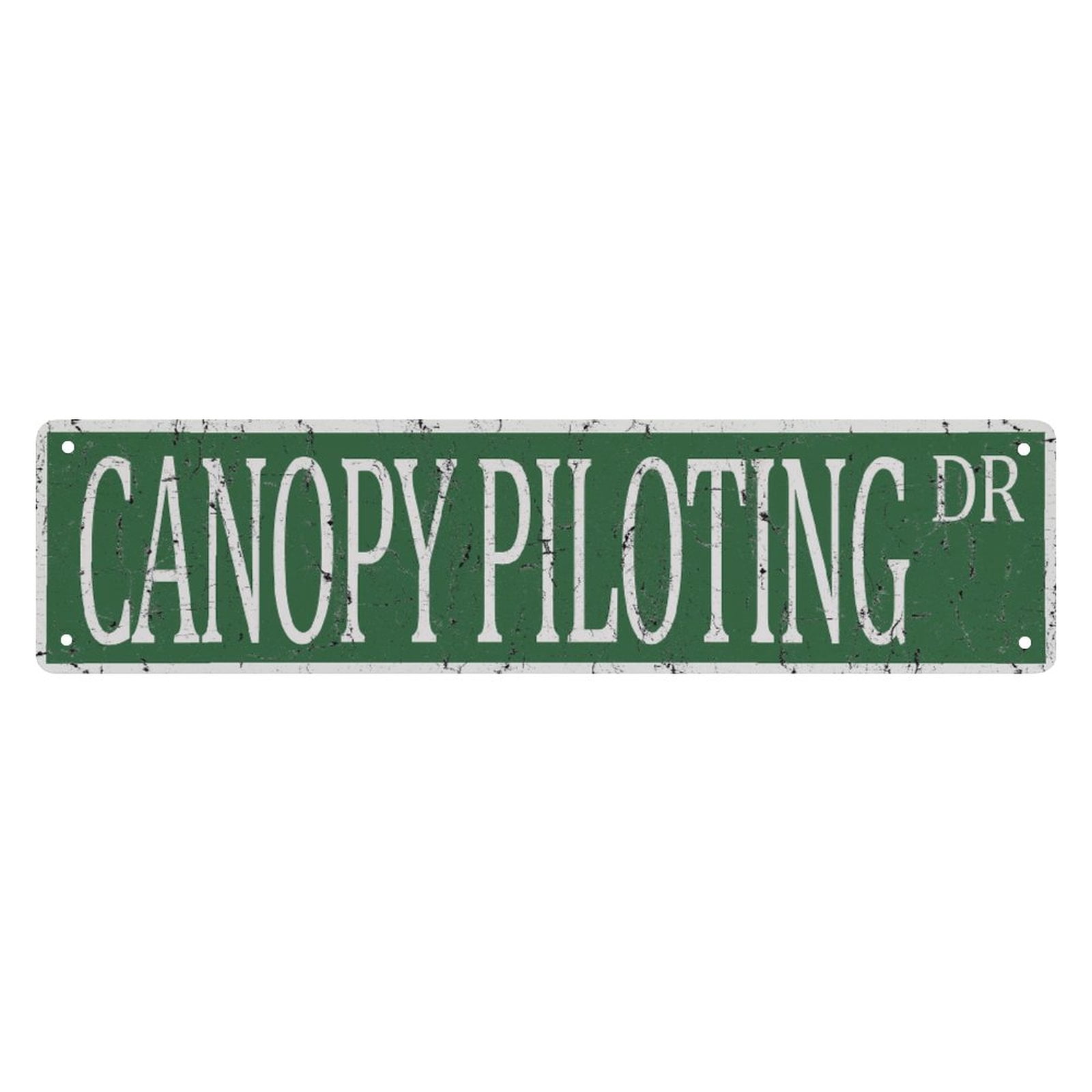 Metal Sign Canopy Piloting Dr Vintage Signs Retro Tin Signs Plaque ...