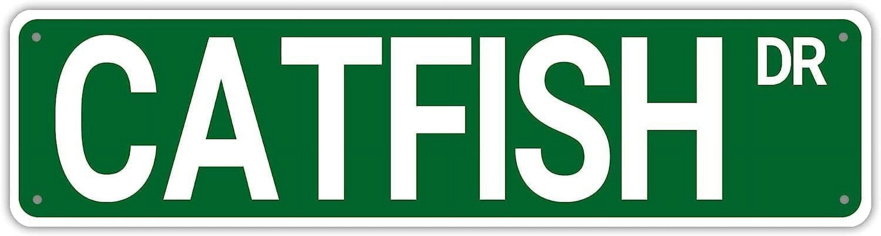 Metal Sign Catfish Retro Art Plaque Aluminum Sign Metal Plate Wall ...