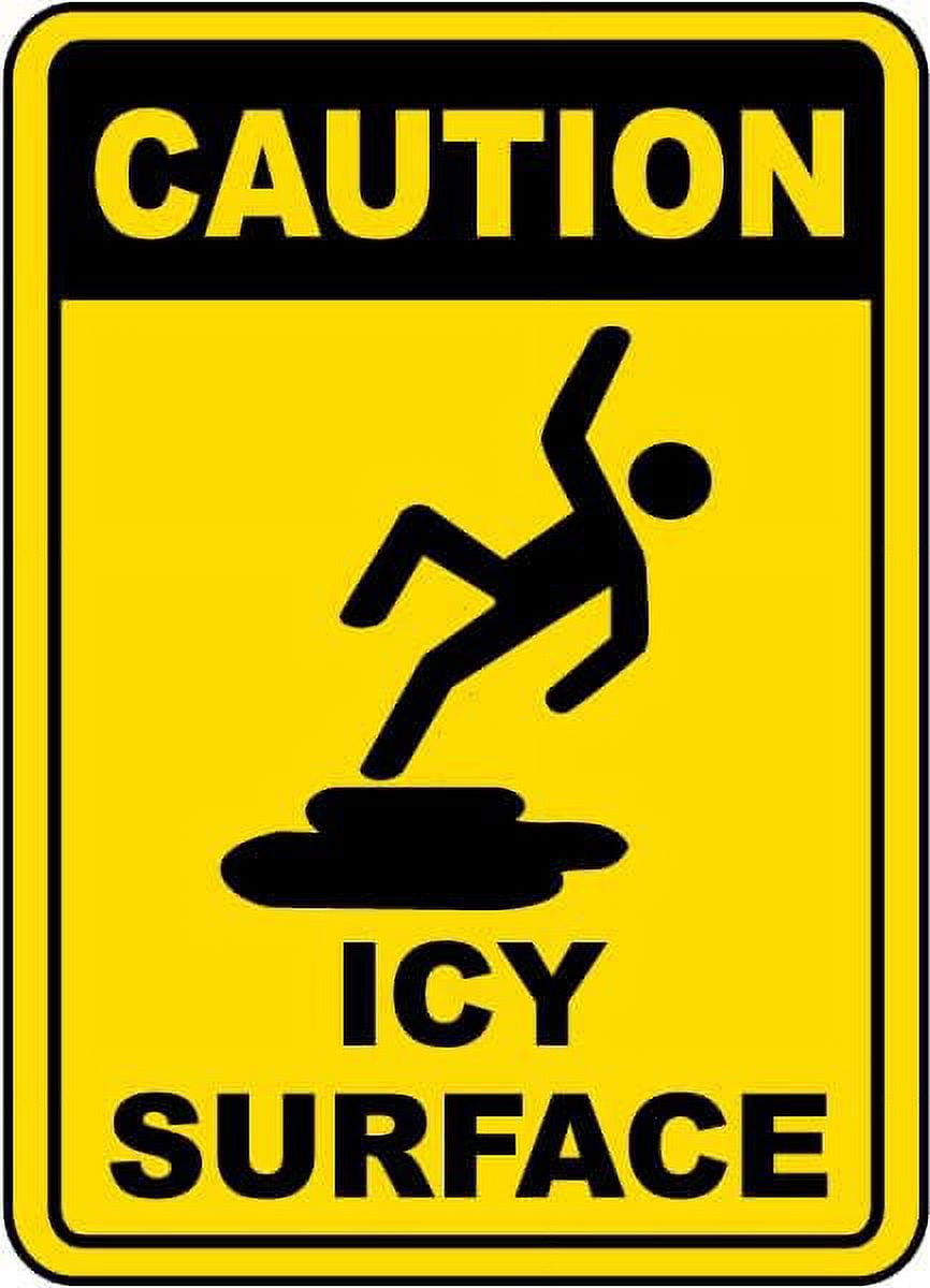 Metal Sign Caution ICY Surface Signs Warning Traffic Road Street ...