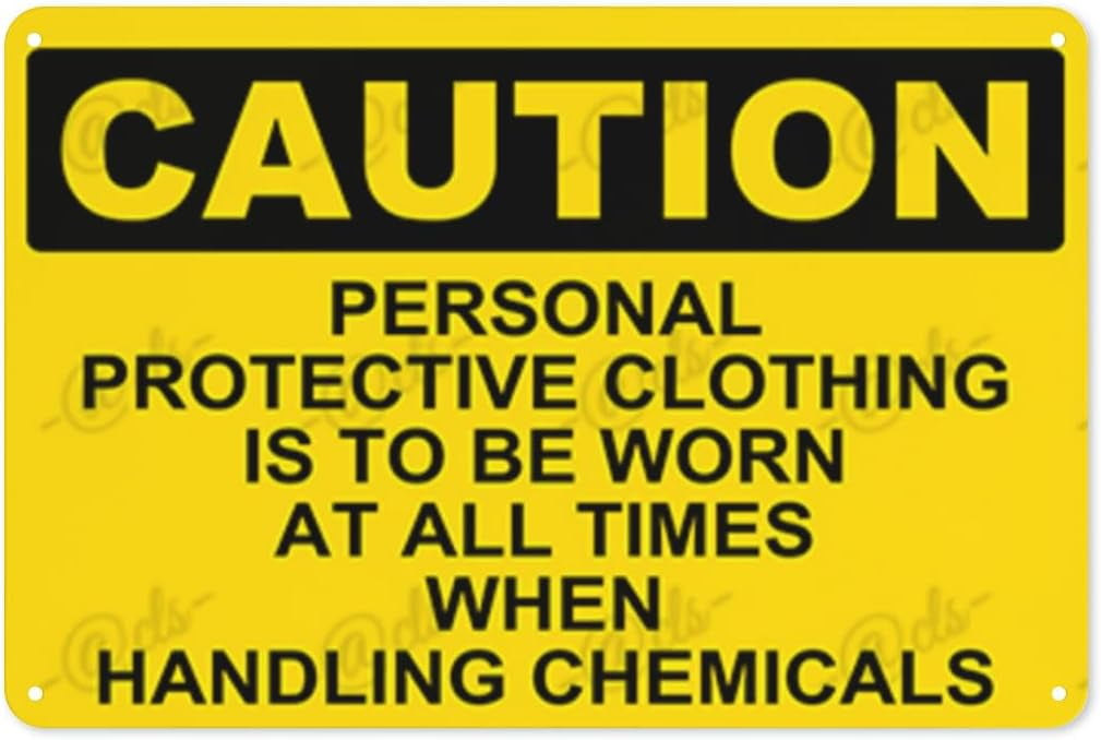 Metal Sign, Caution Sign， PERSONAL PROTECTIVE CLOTHING IS TO BE WORN AT ...