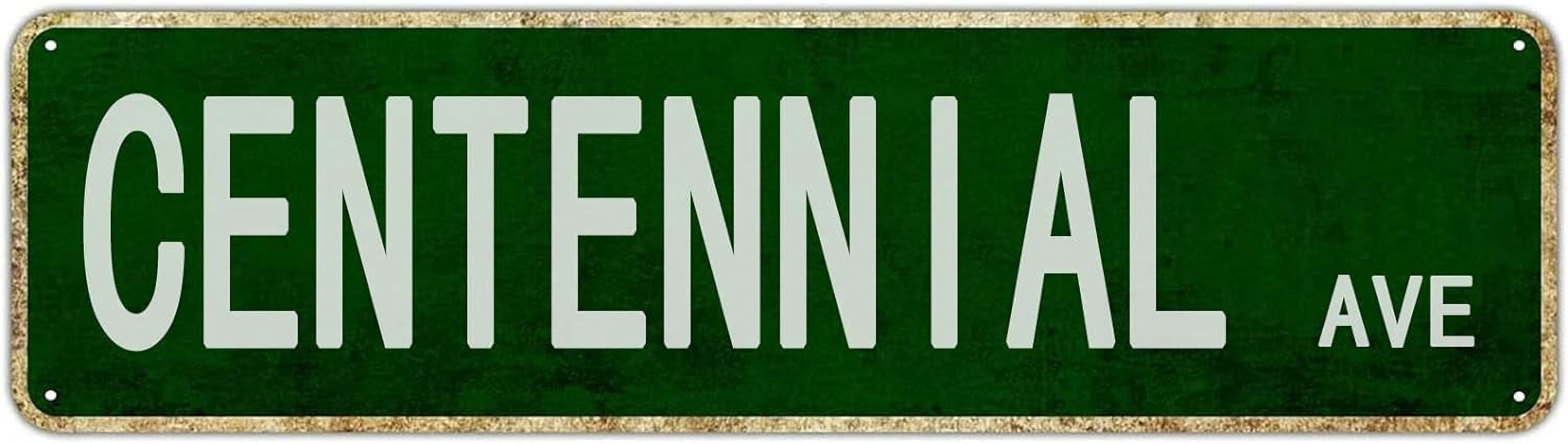 Metal Sign Centennial Ave Vintage Signs Retro Tin Signs Aluminum Gift ...