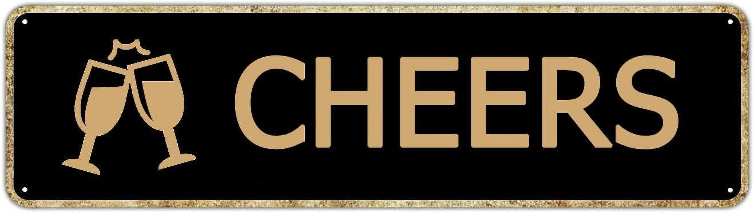 Metal Sign Cheers Vintage Signs Retro Tin Signs Art Plaque Aluminum ...