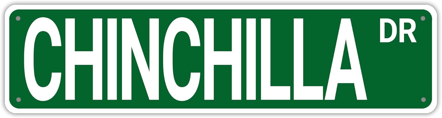 Metal Sign Chinchilla Dr Vintage Signs Retro Tin Signs Art Plaque ...