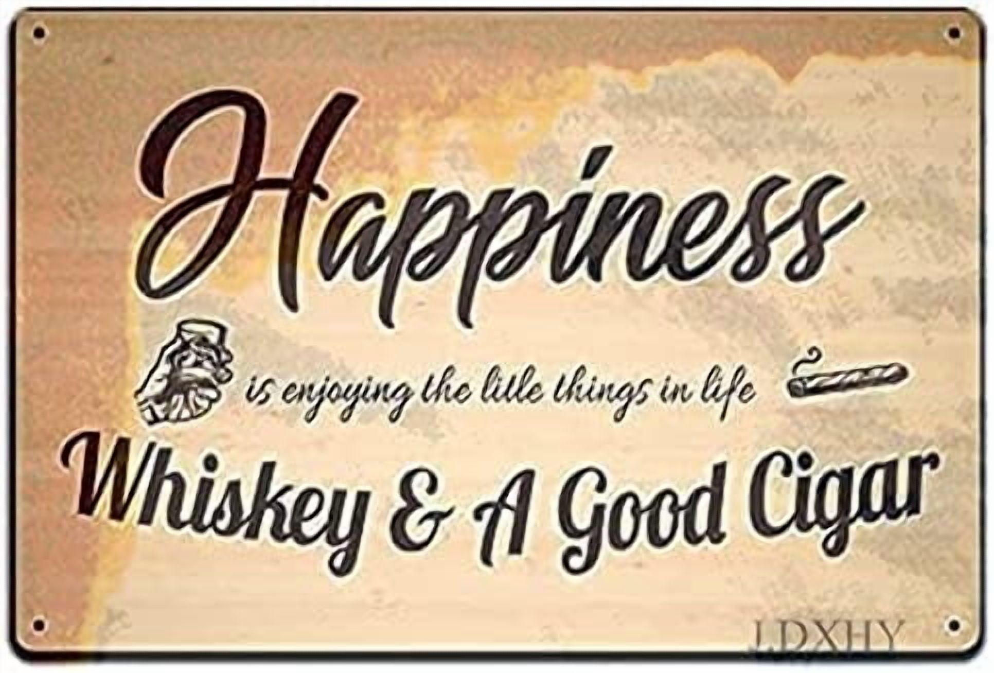 Metal Sign Cigar Wall Decor - for Man Cave Bar Smoking Room 12 X 8 in ...