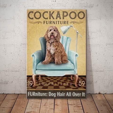 Metal Sign Cockapoo Dog Furniture Company Vintage Tin Sign Funny Signs ...