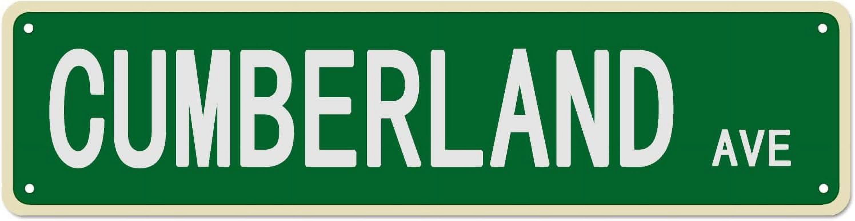 Metal Sign Cumberland Ave Vintage Signs Retro Tin Signs Aluminum Sign ...