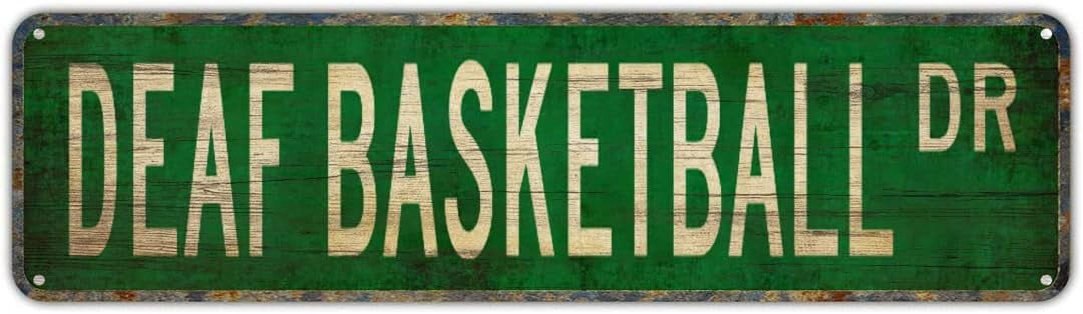 Metal Sign DEAF BASKETBALL DR Vintage Signs Retro Tin Signs Art Plaque ...