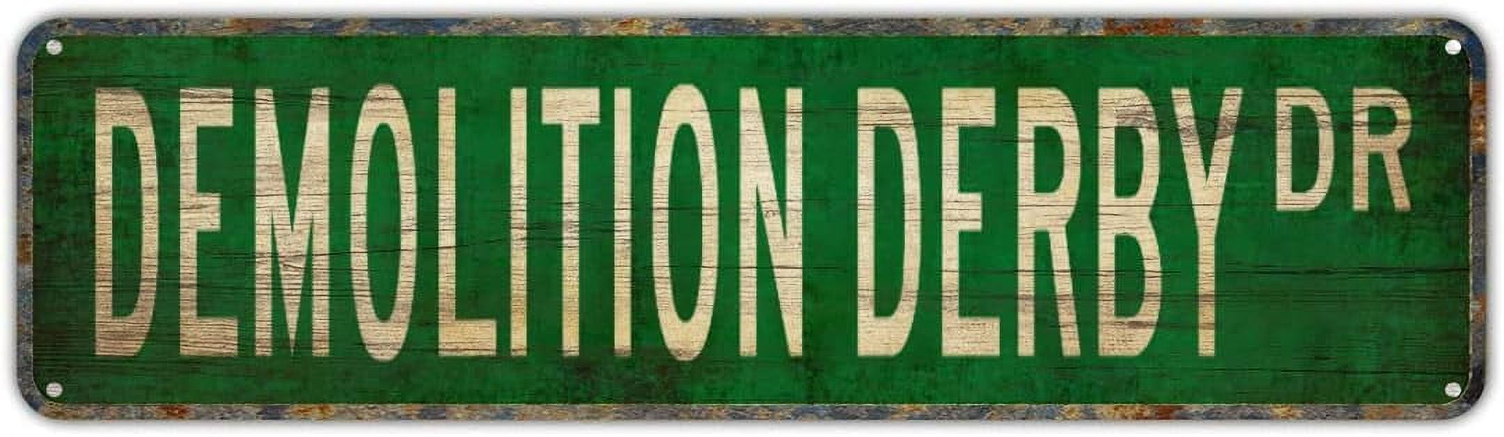 Metal Sign DEMOLITION DERBY DR Vintage Signs Retro Tin Signs Art Plaque ...