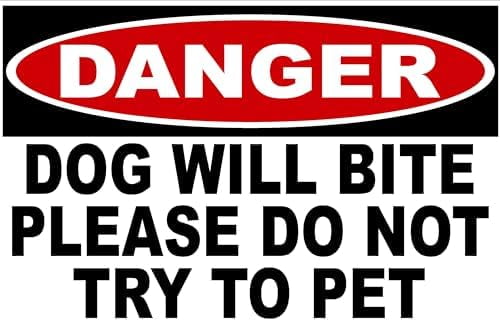 Metal Sign Danger Dog Will Bite Please Do Not Try to Pet Various Sign ...