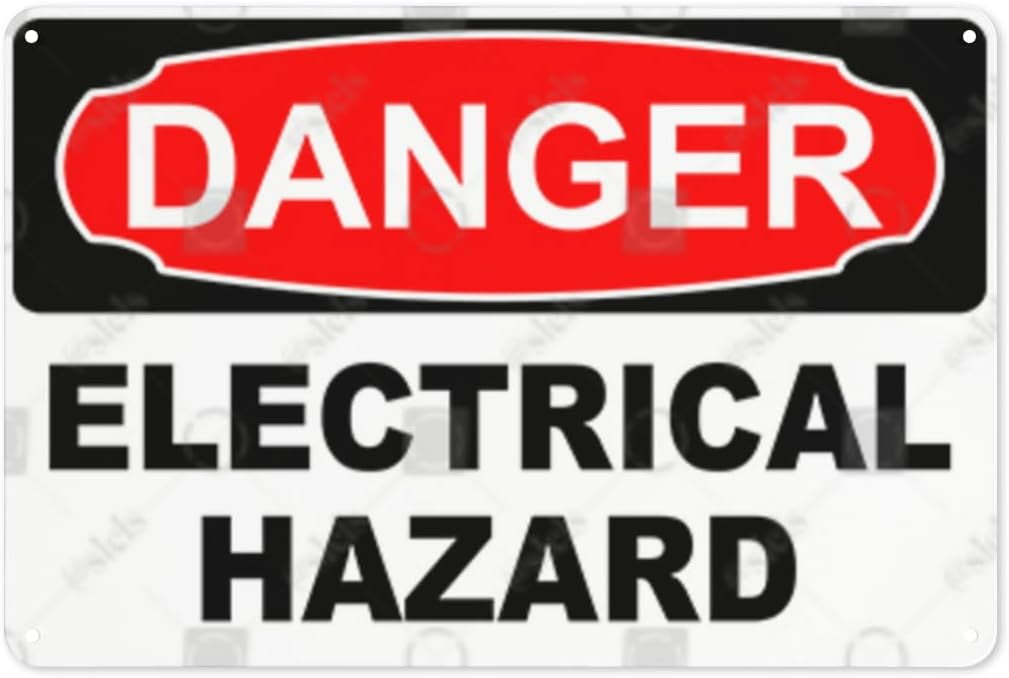 Metal Sign, Danger Sign - ELECTRICAL HAZARD, Waterproof, Fade and ...