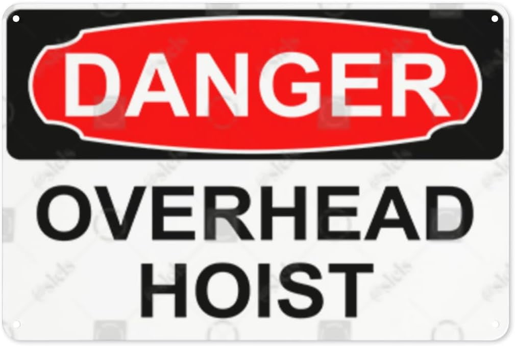 Metal Sign, Danger Sign - OVERHEAD HOIST, Waterproof, Fade and Scratch ...