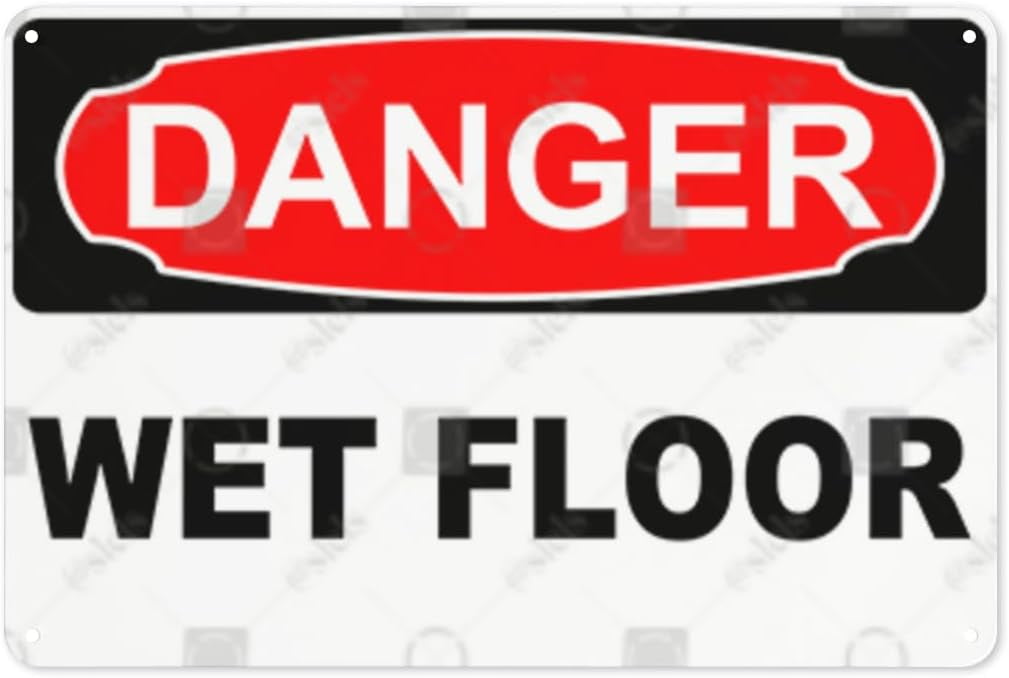 Metal Sign, Danger Sign - WET FLOOR, Waterproof, Fade and Scratch ...