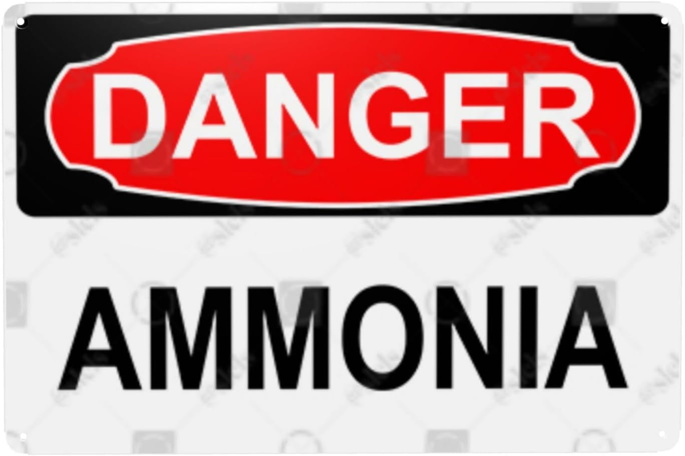 Metal Sign Decor, Danger Sign - AMMONIA, for office, enterprise, safety ...