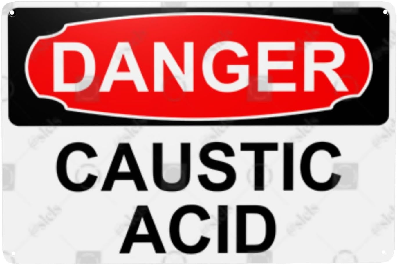 Metal Sign Decor, Danger Sign - CAUSTIC ACID, for office, enterprise ...