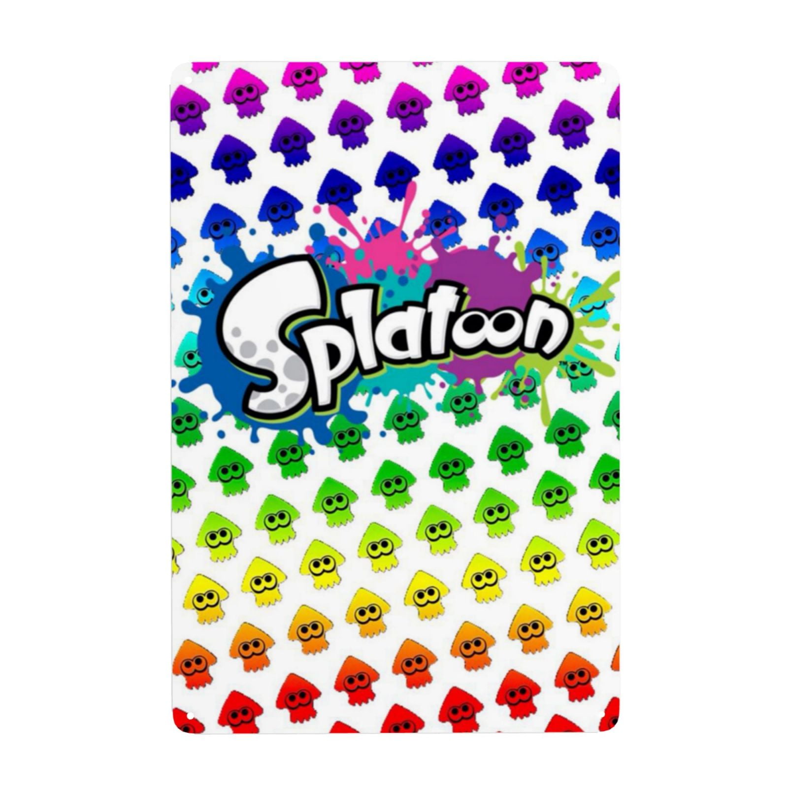 Metal Sign Decor Hanging Picture 8x12in Splatoon,Poster Wall Art ...