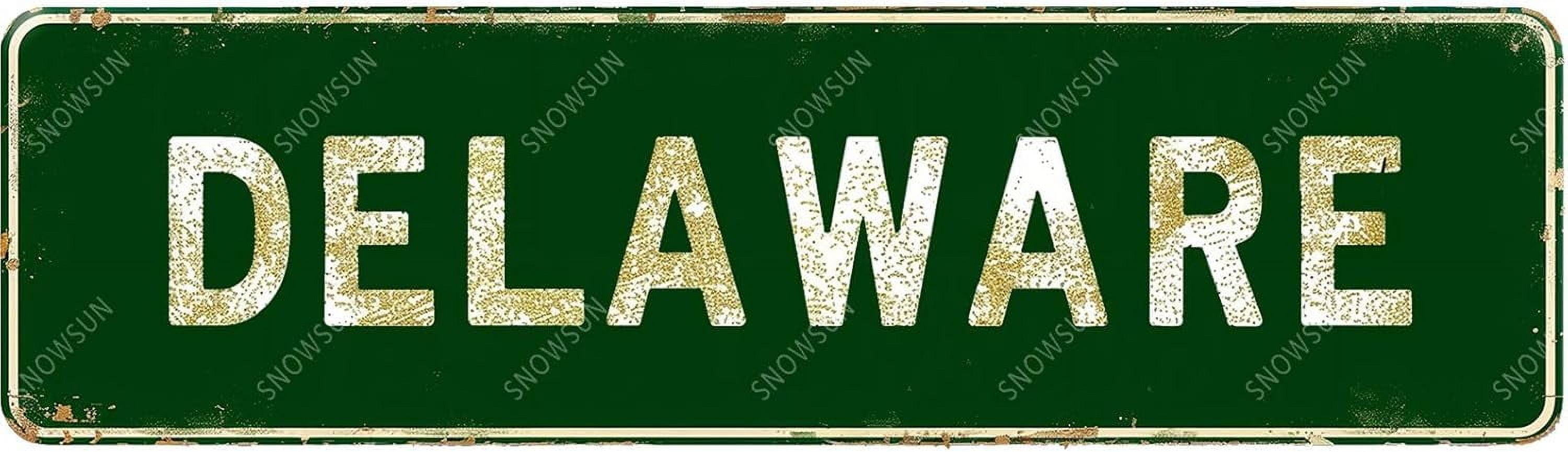 Metal Sign Delaware Street Sign Vintage Tin Signs Aluminum Sign Art ...