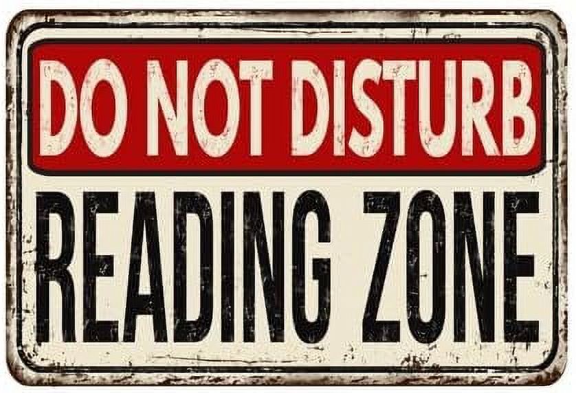 Metal Sign Do Not Disturb Reading Zone Sign Vintage Sign Retro Aluminum ...