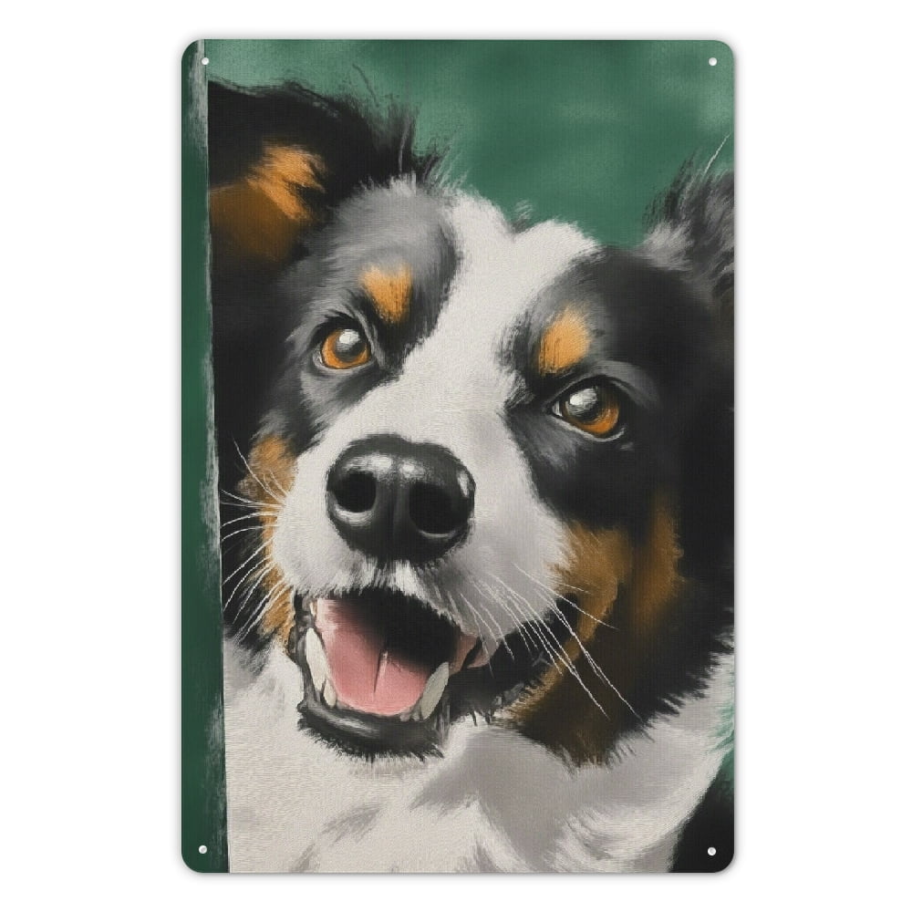 Metal Sign Dog Border collie Are You Pooping Sign Vintage Funny Sign ...