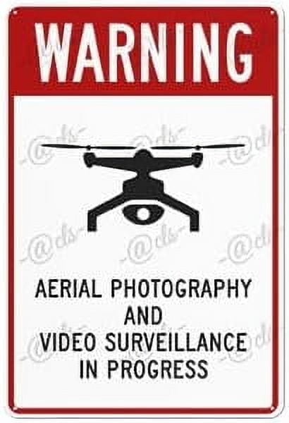 Metal Sign Drone Liability Warning Sign Aerial Photography and Video ...