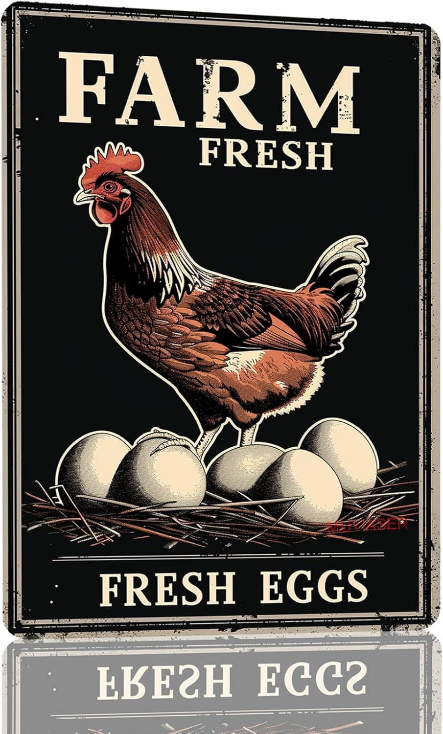 Metal Sign Eggs Farm Fresh Chickens Sign Chicken Coop Sign Aluminum ...