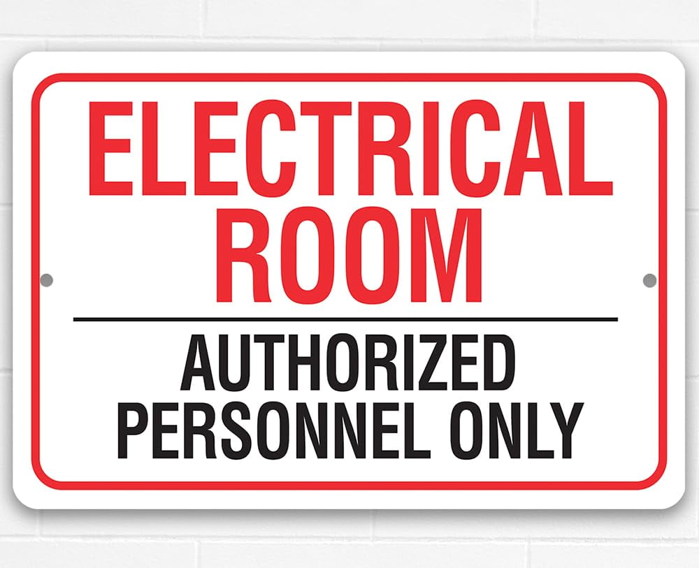 Metal Sign - Electrical Room Restricted Area Authorized Personnel Only ...