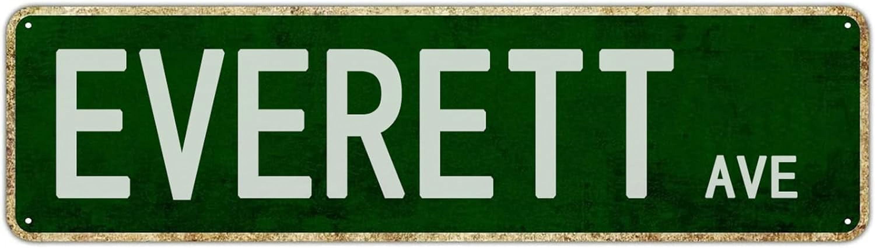 Metal Sign Everett Avenue Vintage Signs Retro Tin Signs Aluminum Sign ...
