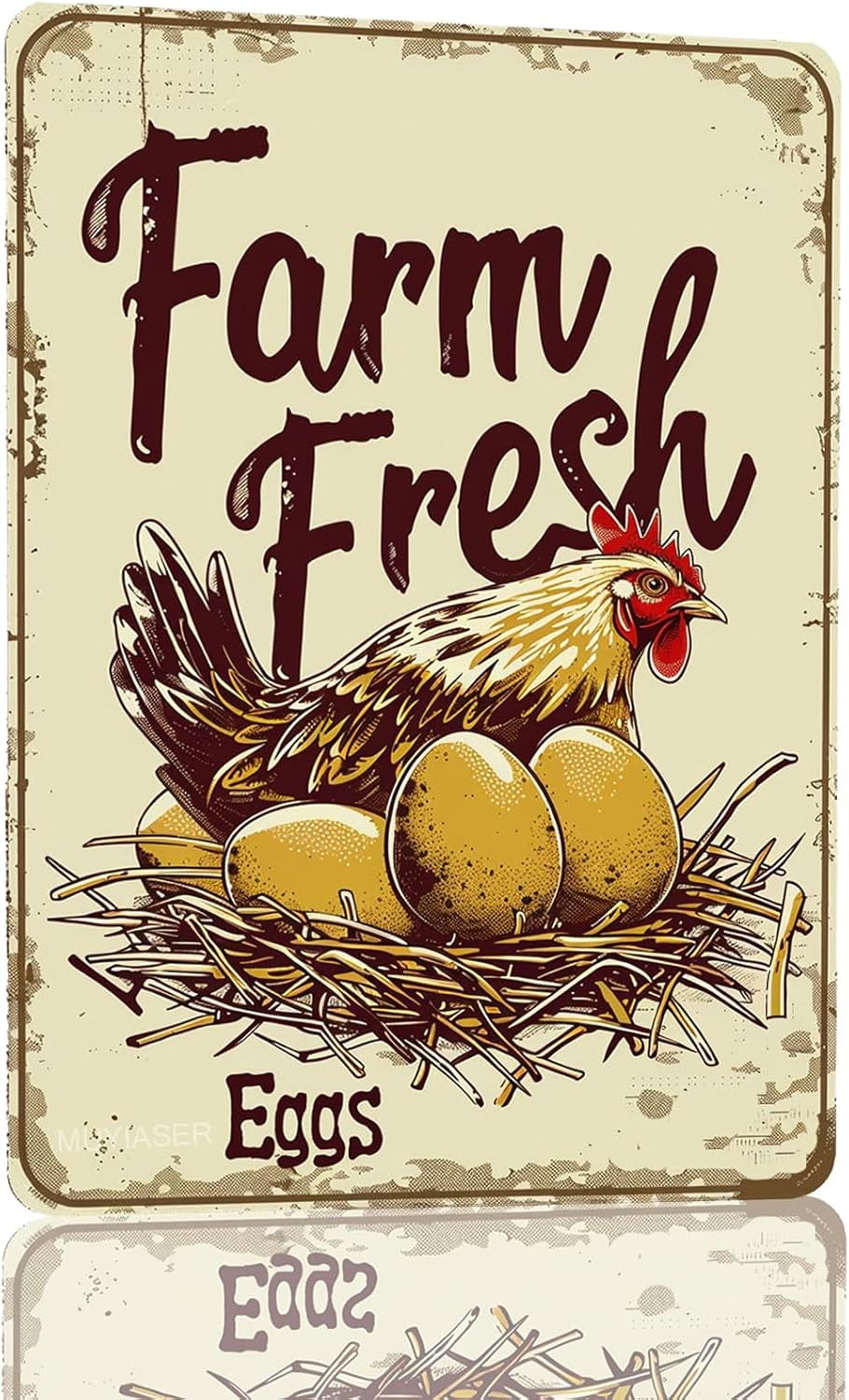 Metal Sign Farm Fresh Chicken Sign Chicken Coop Sign Metal Tin Signs ...