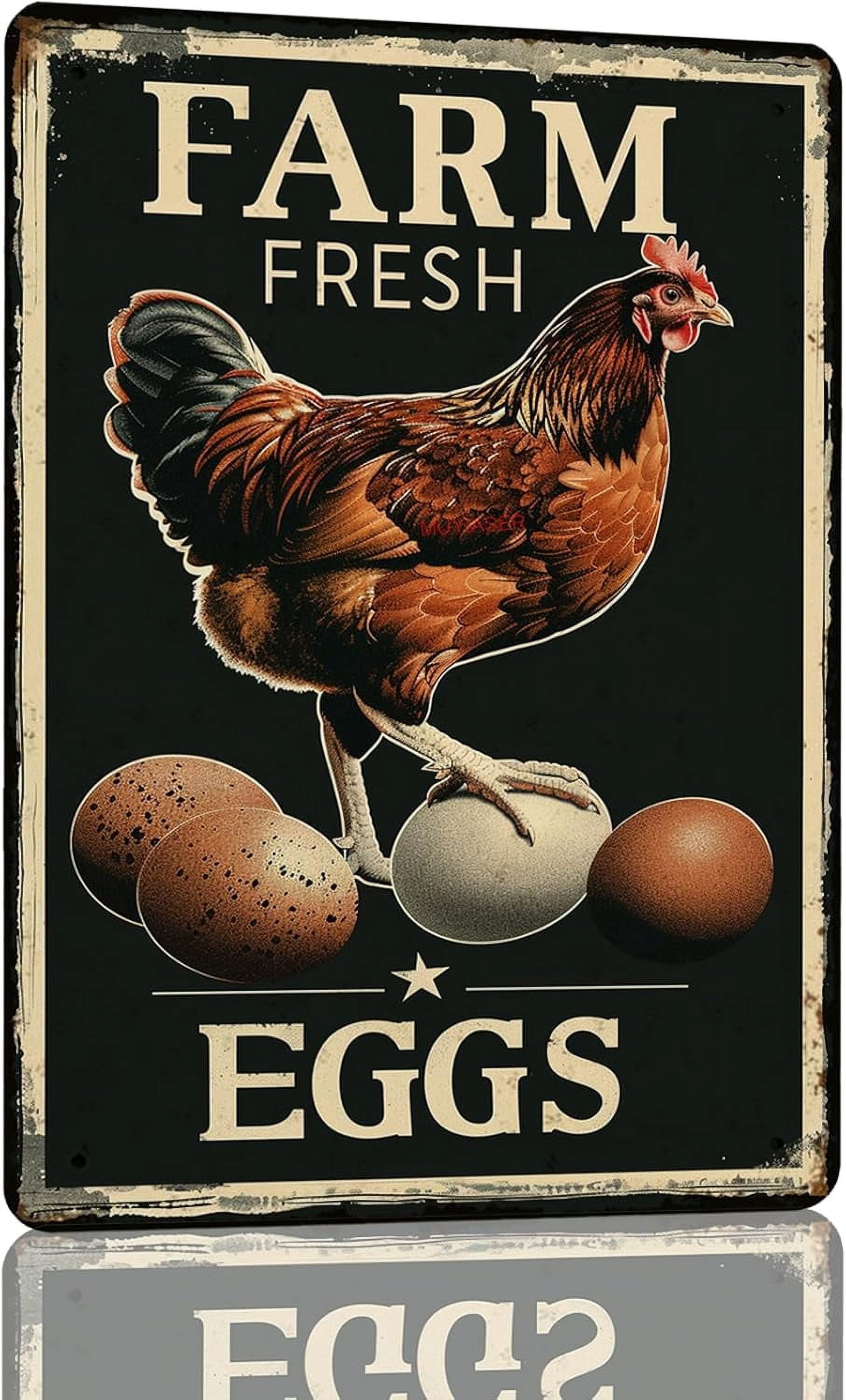 Metal Sign Farm Fresh Eggs Chicken Sign Chicken Coop Sign Aluminum ...