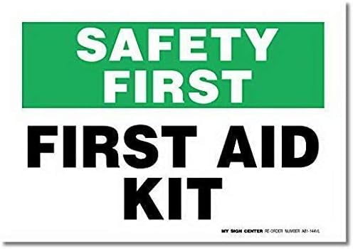 Metal Sign First Aid Kit Decal Safety Sign Metal Plate 8x6 Inchs ...