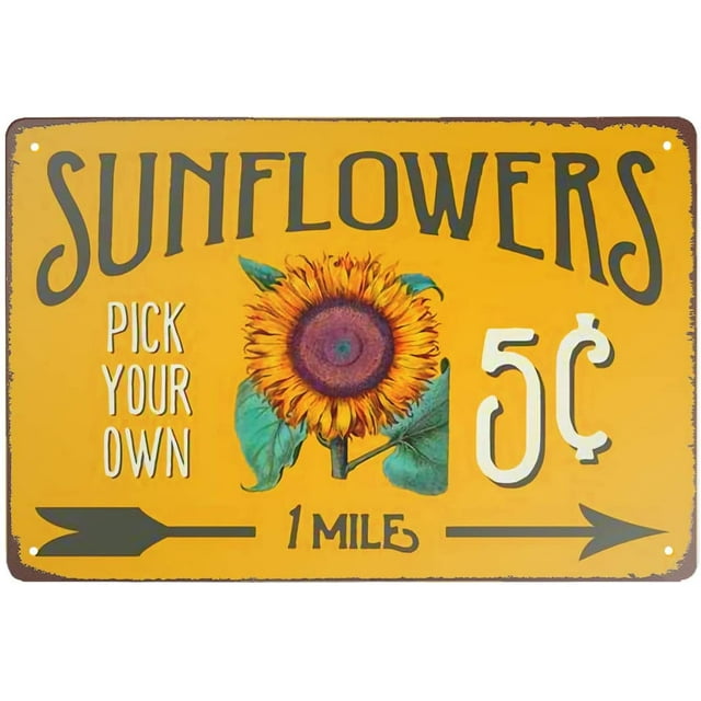 Metal Sign Flower Market tin Signs Vintage bar Coffee Shop Kitchen ...