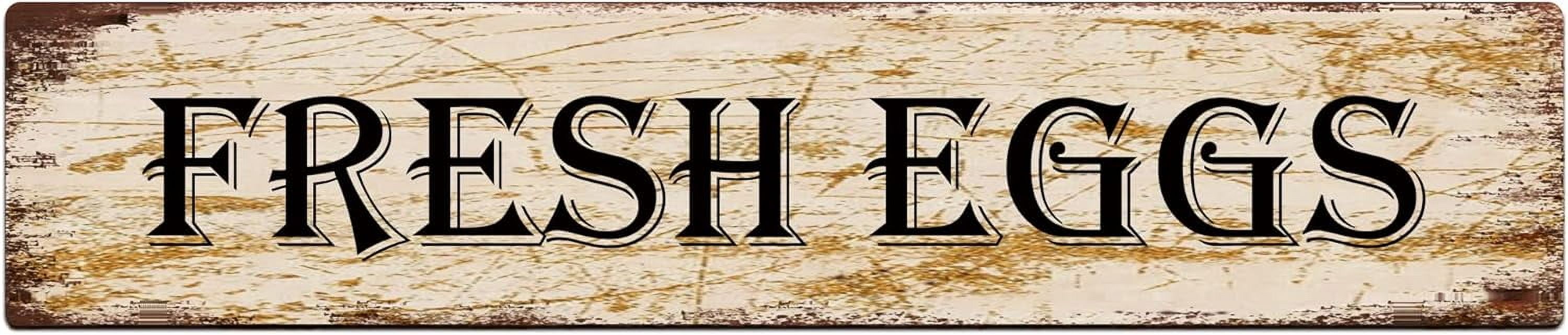 Metal Sign Fresh Eggs Vintage Signs Retro Tin Signs Aluminum Sign for ...