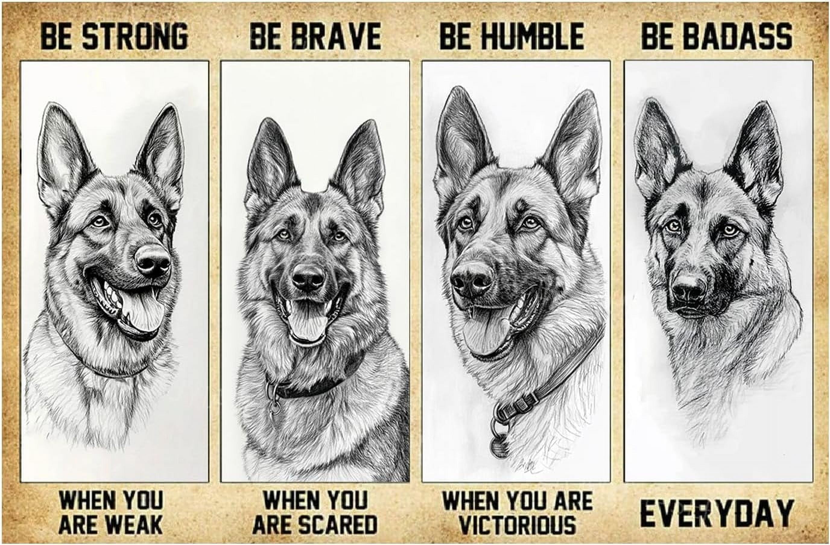 Metal Sign German Shepherd Funny Decor Vintage Signs Retro Tin Signs ...