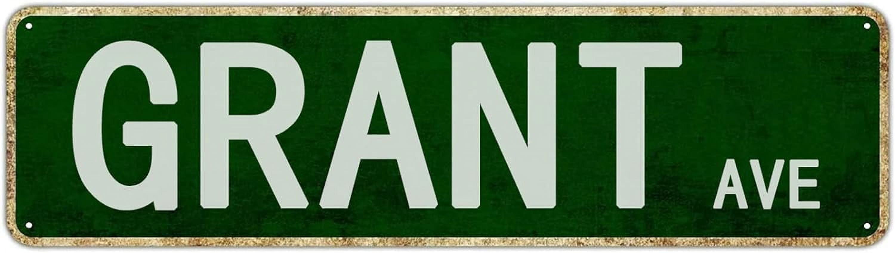 Metal Sign Grant Avenue Vintage Signs Retro Tin Signs Aluminum Sign ...