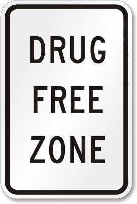Metal Sign Great Aluminum Tin Sign Drug Free Zone Sign inch inches 8 X ...