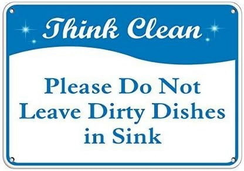 Metal Sign Great Aluminum Tin Sign Think Clean Please Do Not Leave ...