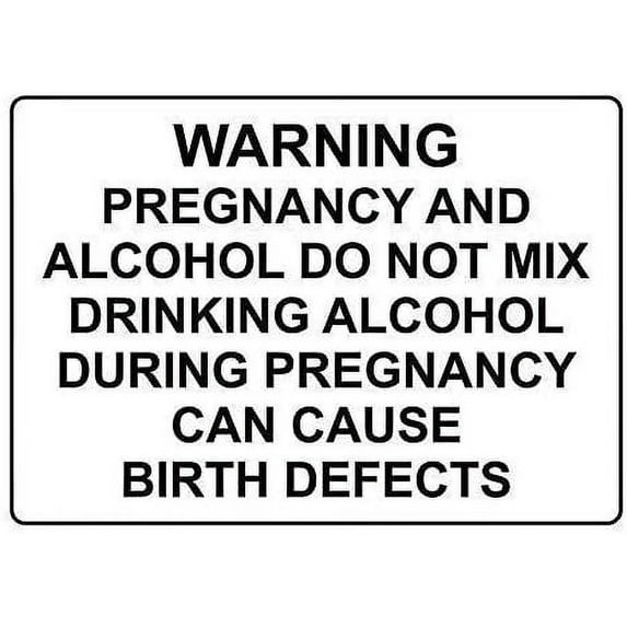 Metal Sign Great Aluminum Tin Sign Warning Pregnancy and Alcohol Do Not ...