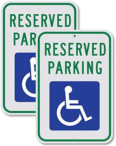 Metal Sign Handicap Parking Sign 8" X 12"Wall Art Decor Warning Signs ...