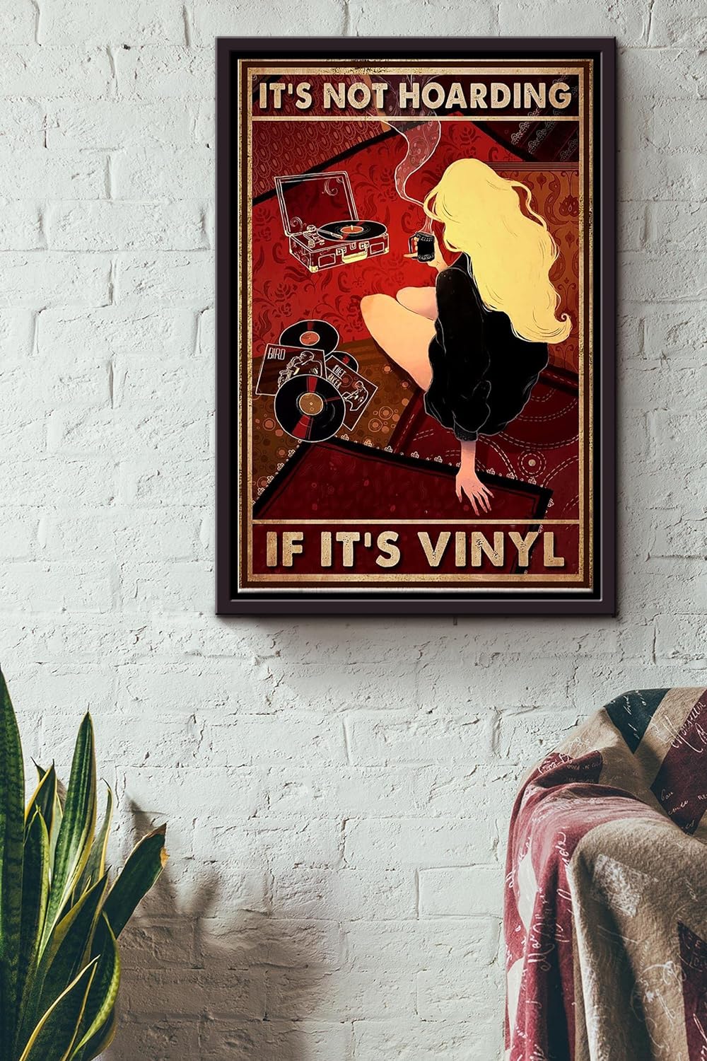 Metal Sign Hangable Its Not Hoarding If Its Vinyl Girl Funny Retro ...