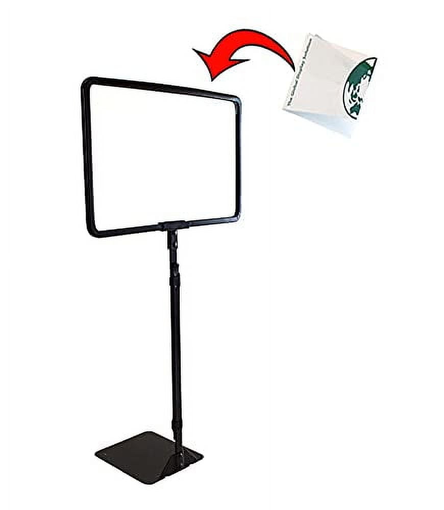 The Global Display Solution Metal Sign Holder, Shovel Base, Fixed 10"h ...